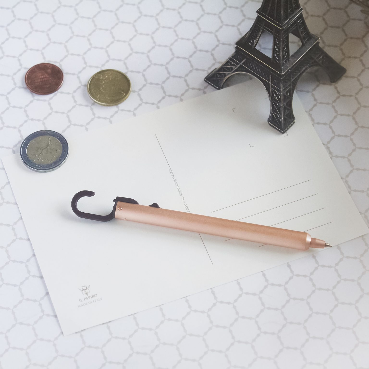 TEN - HANG-ON Ballpoint Pen, Rose Gold | Gessato Design Store