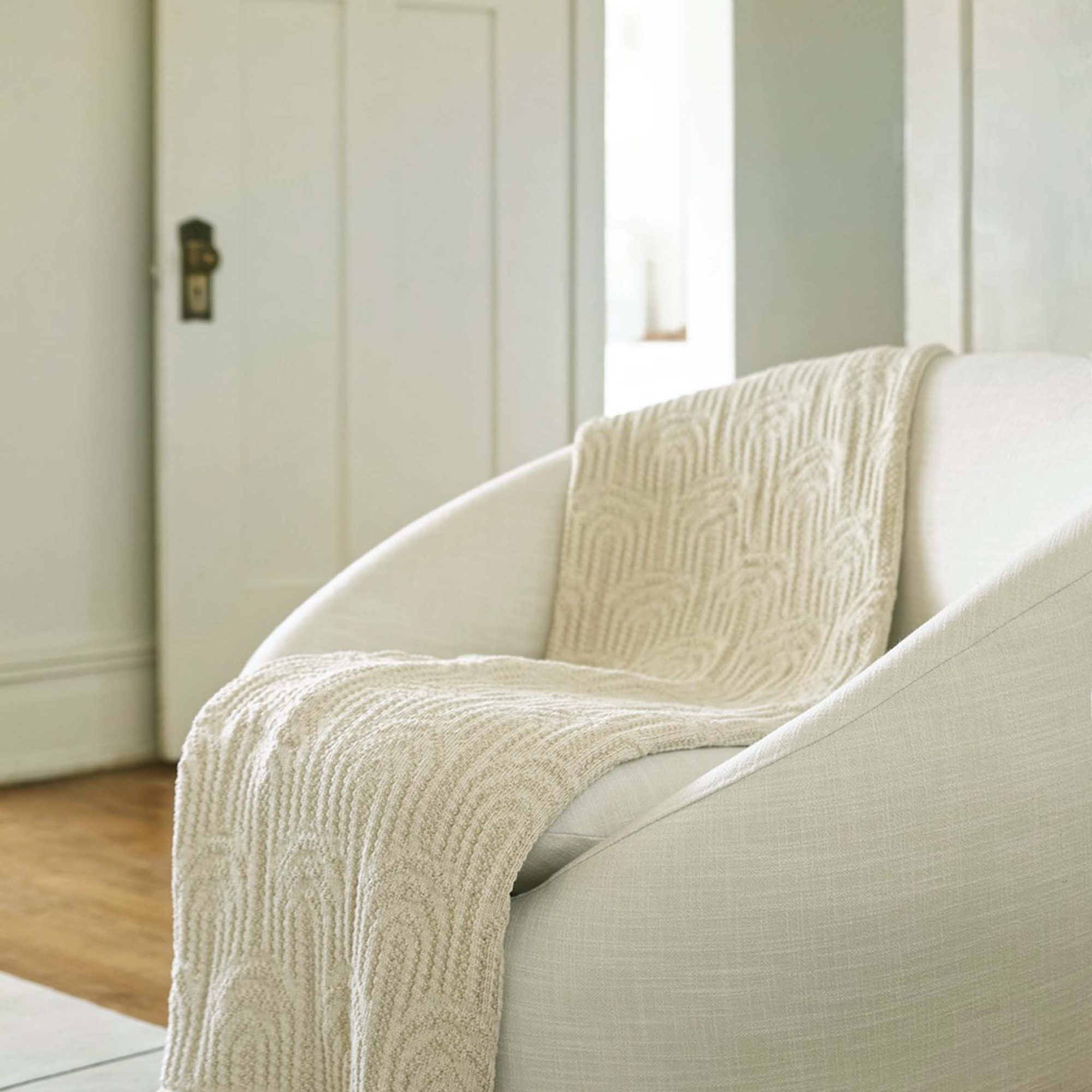 Happy Habitat - Arch Texture Throw in Linen | Gessato Design Store