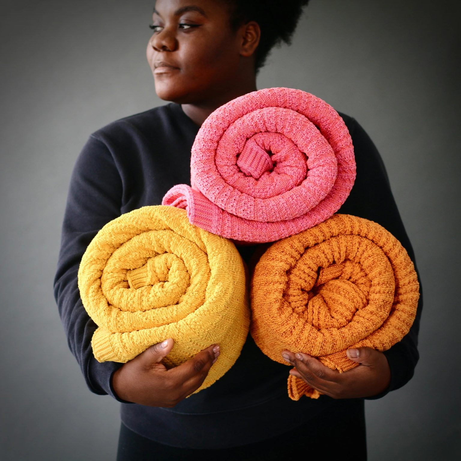 Happy Habitat - Arch Texture Throw in Orange | Gessato Design Store