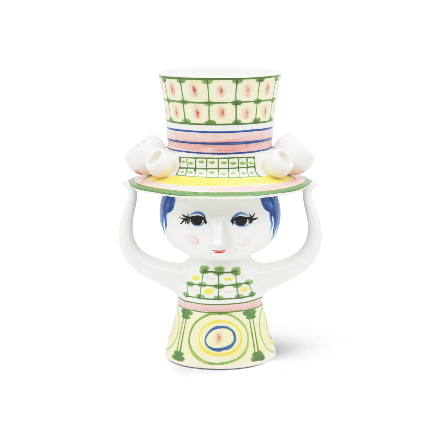 Bjørn Wiinblad - Lady with Hat Vase, Green | Gessato Design Store