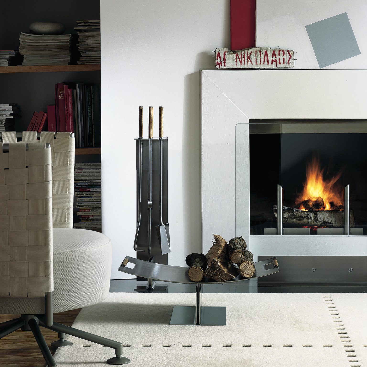 Conmoto - Peter Maly Fireside Tools with Floor Stand | Gessato Design Store