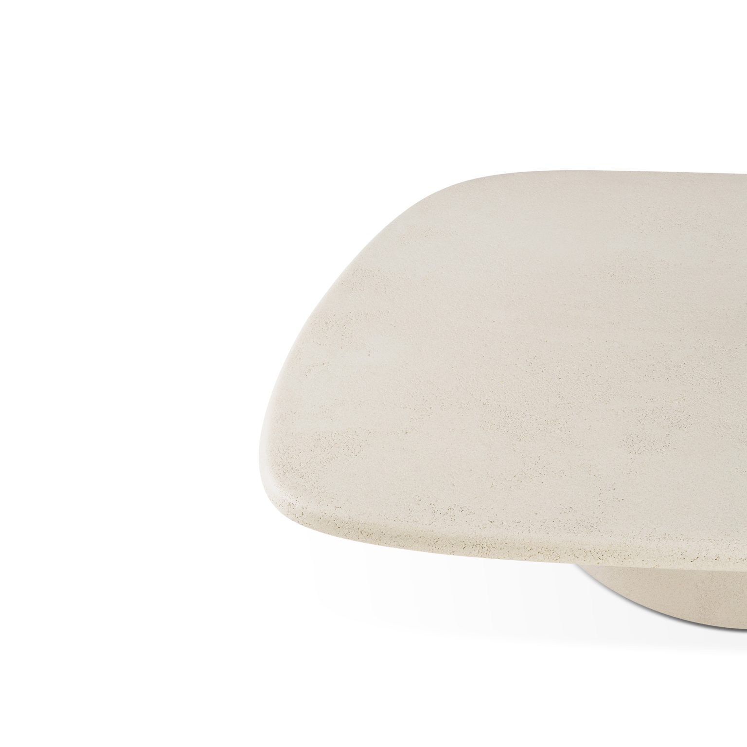 Ethnicraft - Elements White Concrete Coffee Table – Pebble Shape ...