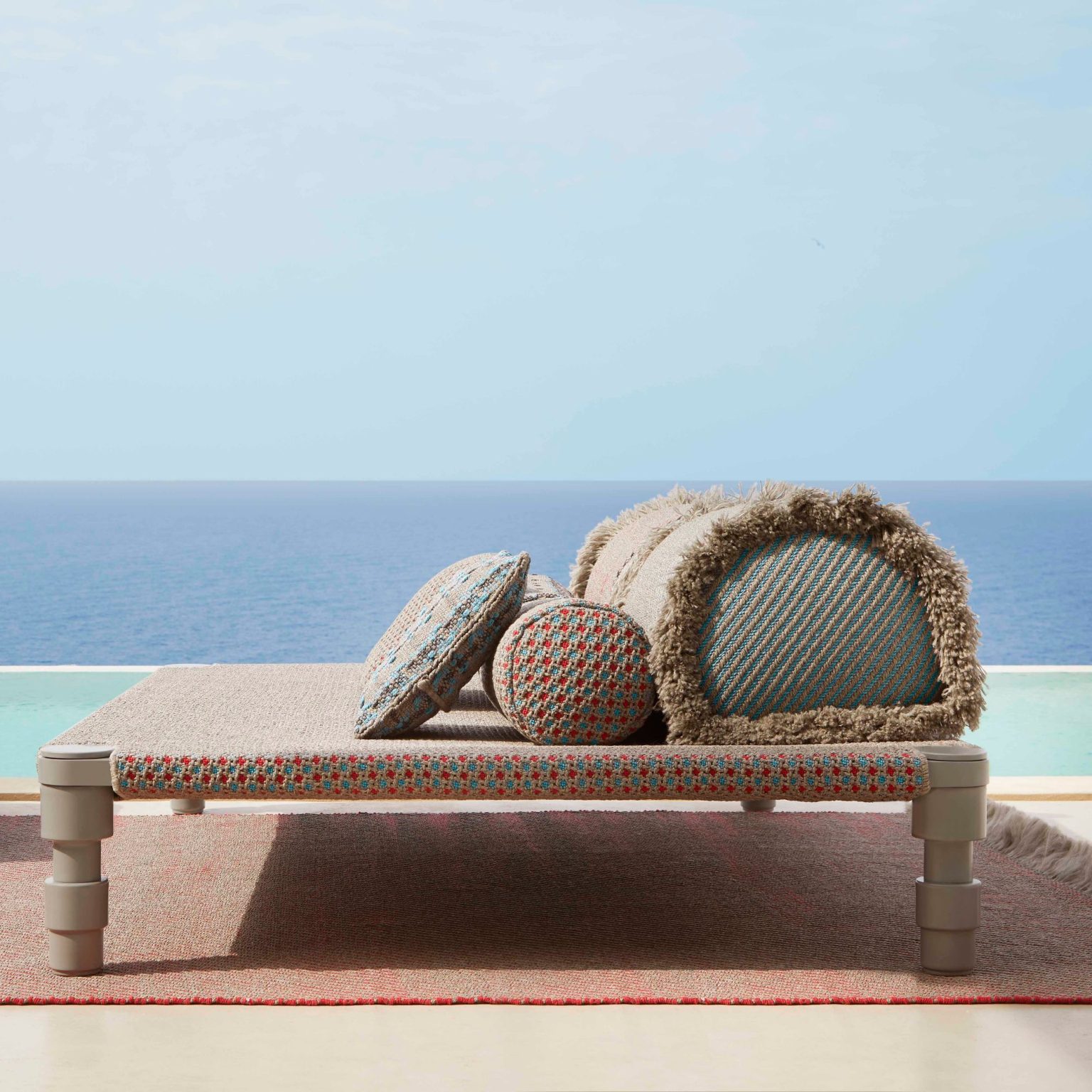 GAN Rugs - Garden Layers Big Outdoor Diagonal Roll | Gessato Design Store