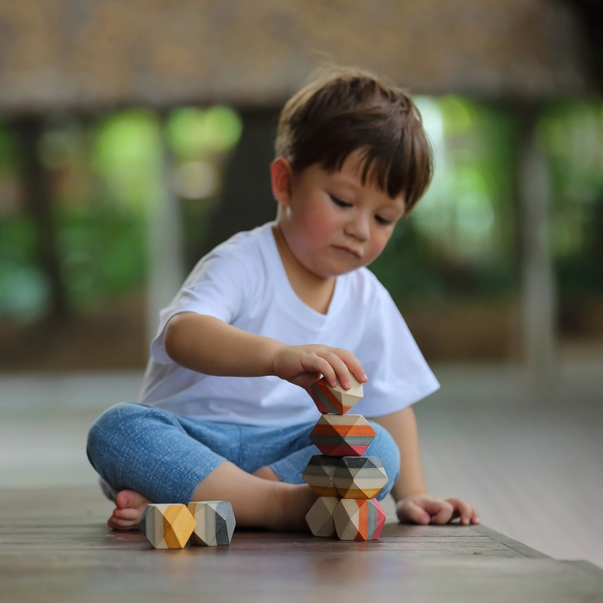PlanToys - Geo Stacking Rock | Gessato Design Store