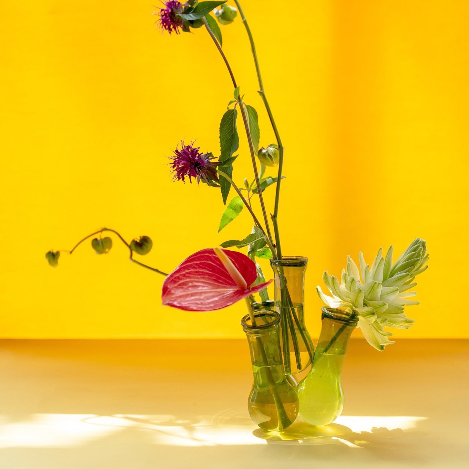 Amabro - Multi Hole Flower Vase, Green | Gessato Design Store