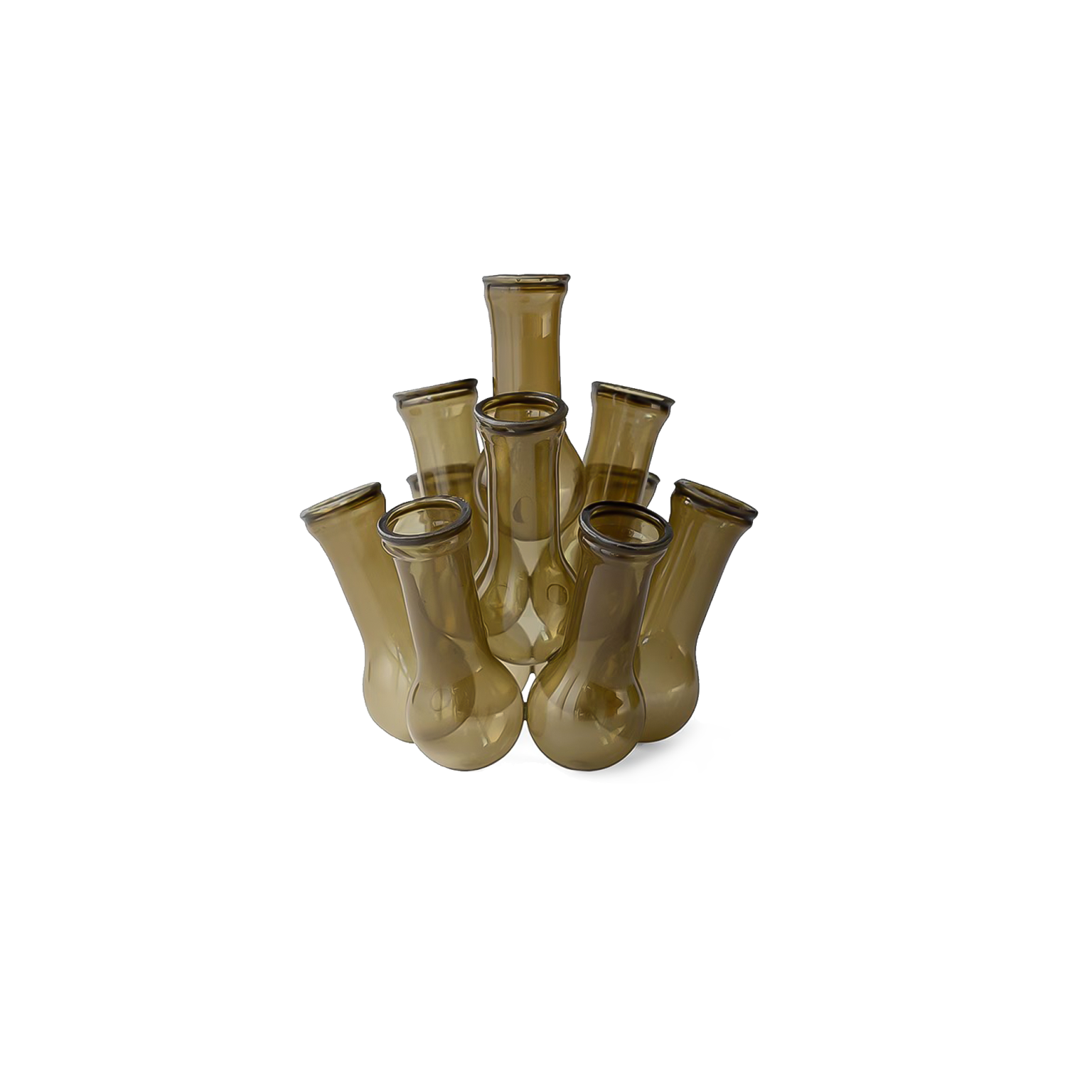Amabro - Multi Hole Flower Vase, Brown | Gessato Design Store