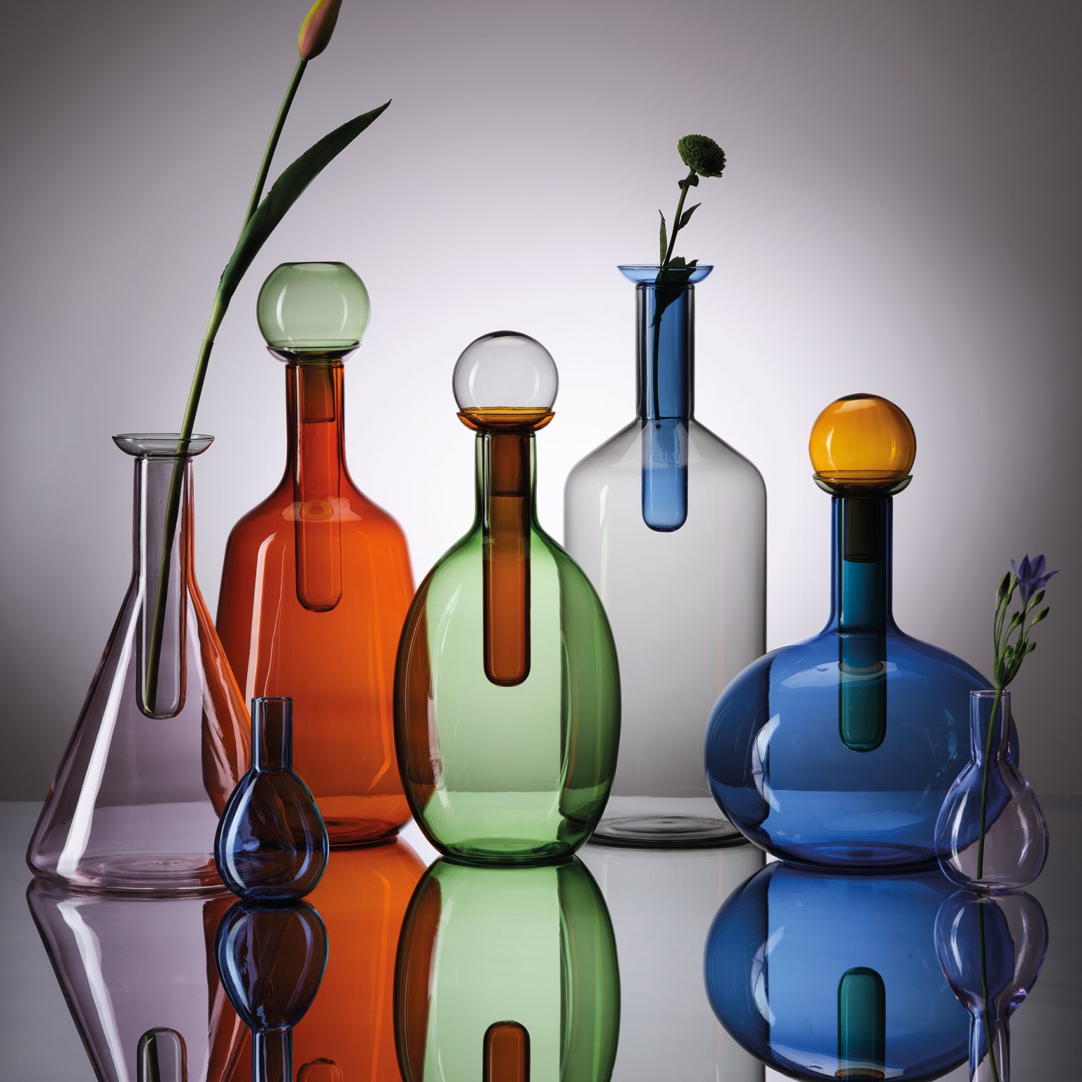 IVV - Glass Chemical Bottle, Pink | Gessato Design Store